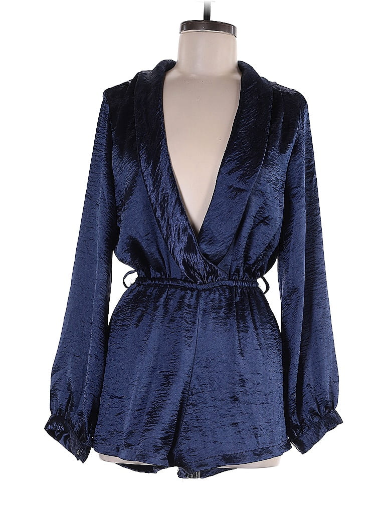 Etiquette Metallic Blue Romper Size M - 68% off | ThredUp