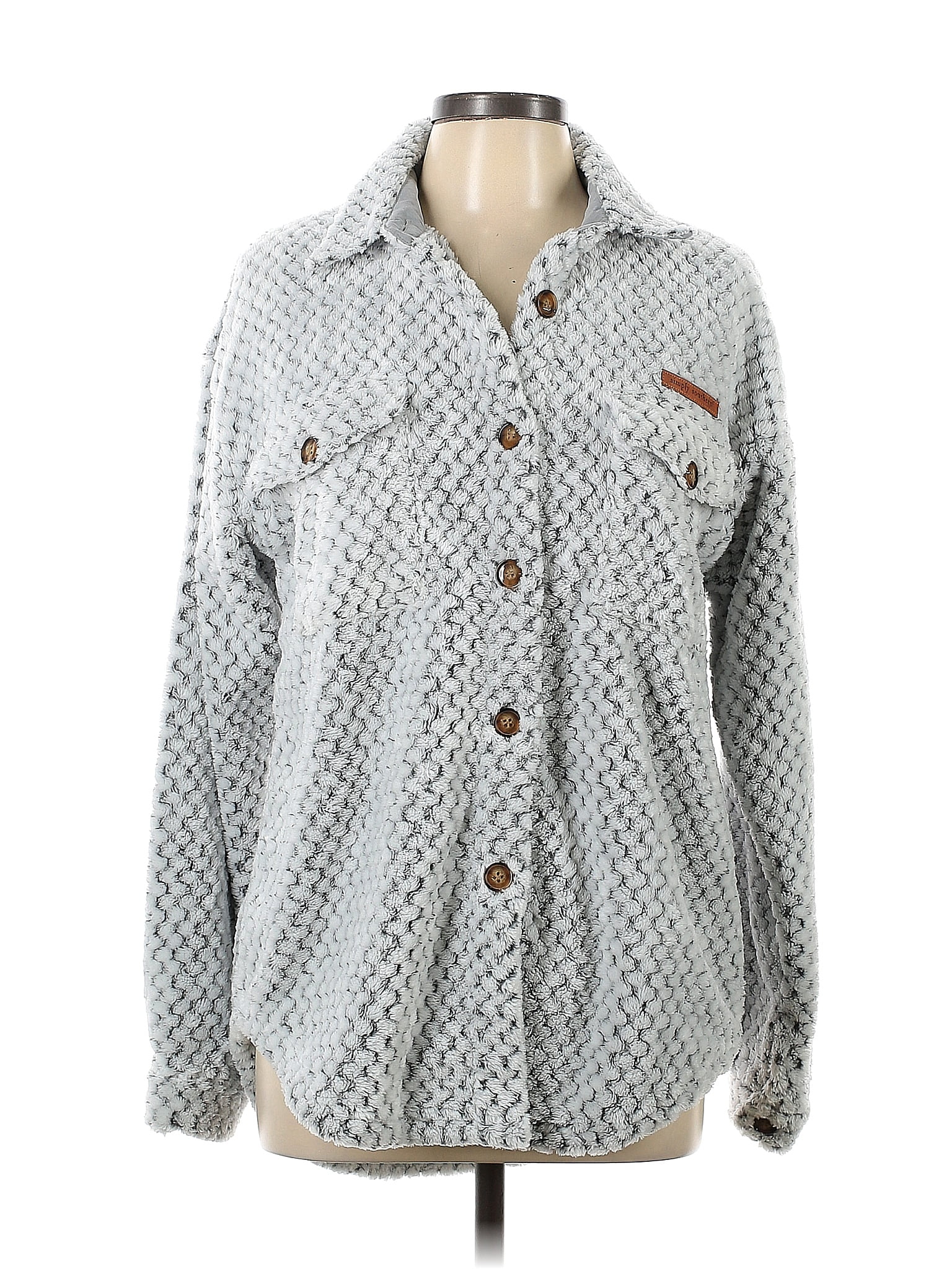Simply Southern 100% Polyester Gray Jacket Size Lg (Estimated) - 67% ...