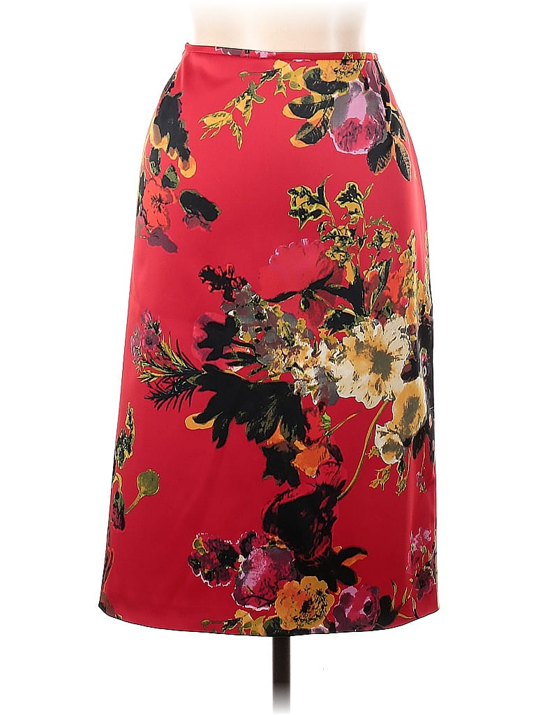 Basler Print Red Formal Skirt Size 44 (EU) - 80% off | ThredUp
