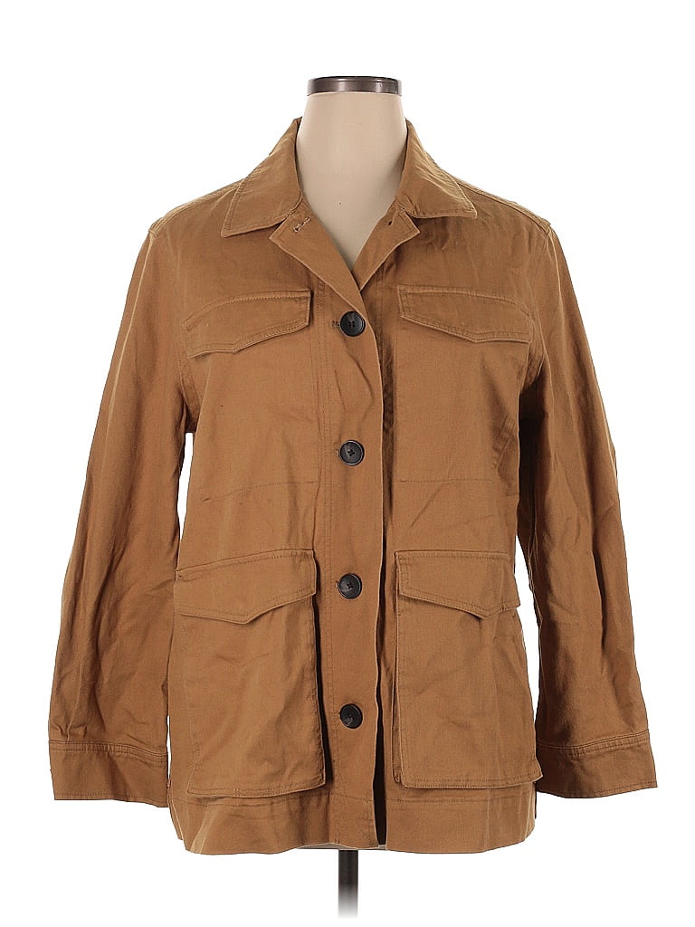 Free Assembly 100% Cotton Tan Jacket Size XL - 52% off | ThredUp