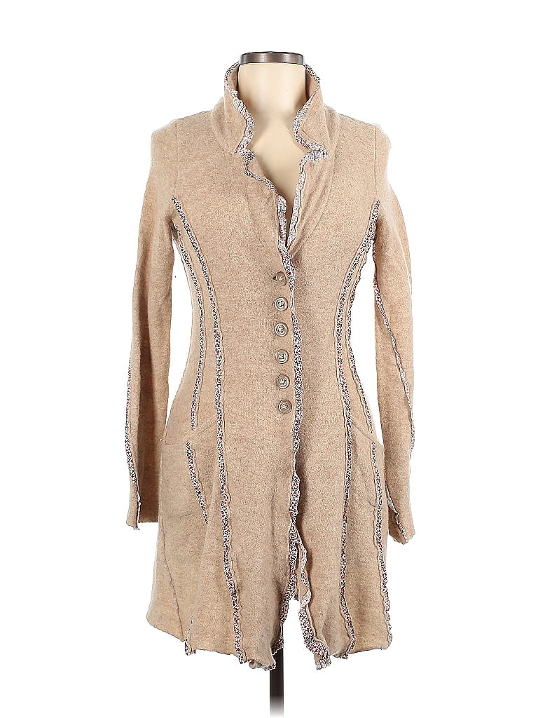 Sleeping On Snow 100% Wool Tan Wool Coat Size M - 63% off | ThredUp