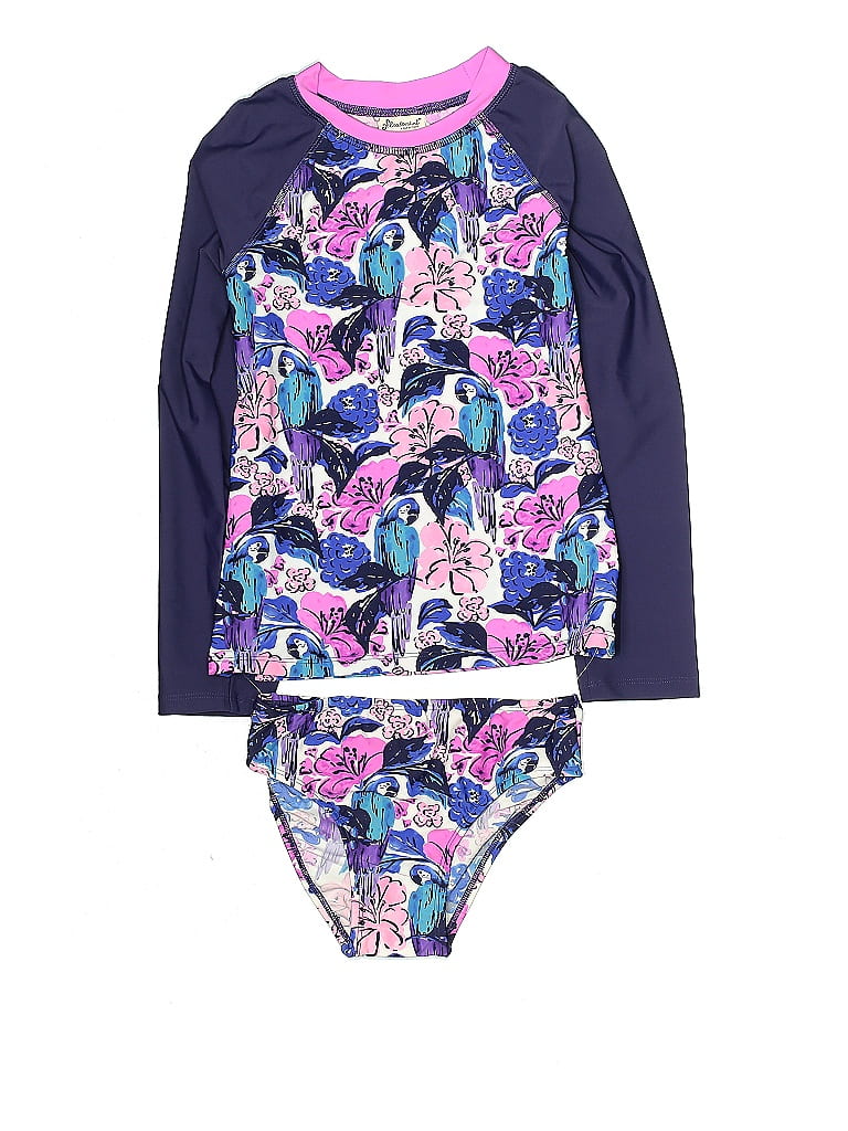 Floatimini Paisley Purple Two Piece Swimsuit Size 10 - 62% off | ThredUp