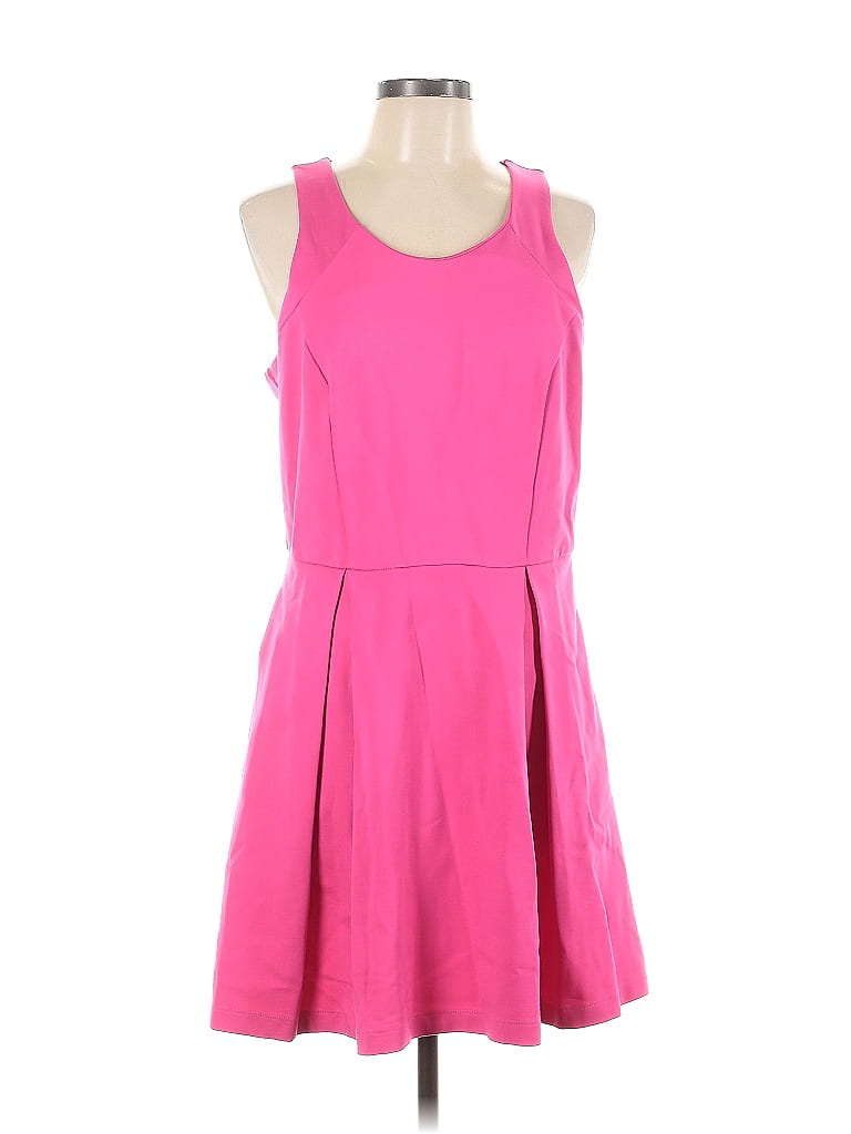 TL The Letter Solid Pink Casual Dress Size L - 63% off | ThredUp