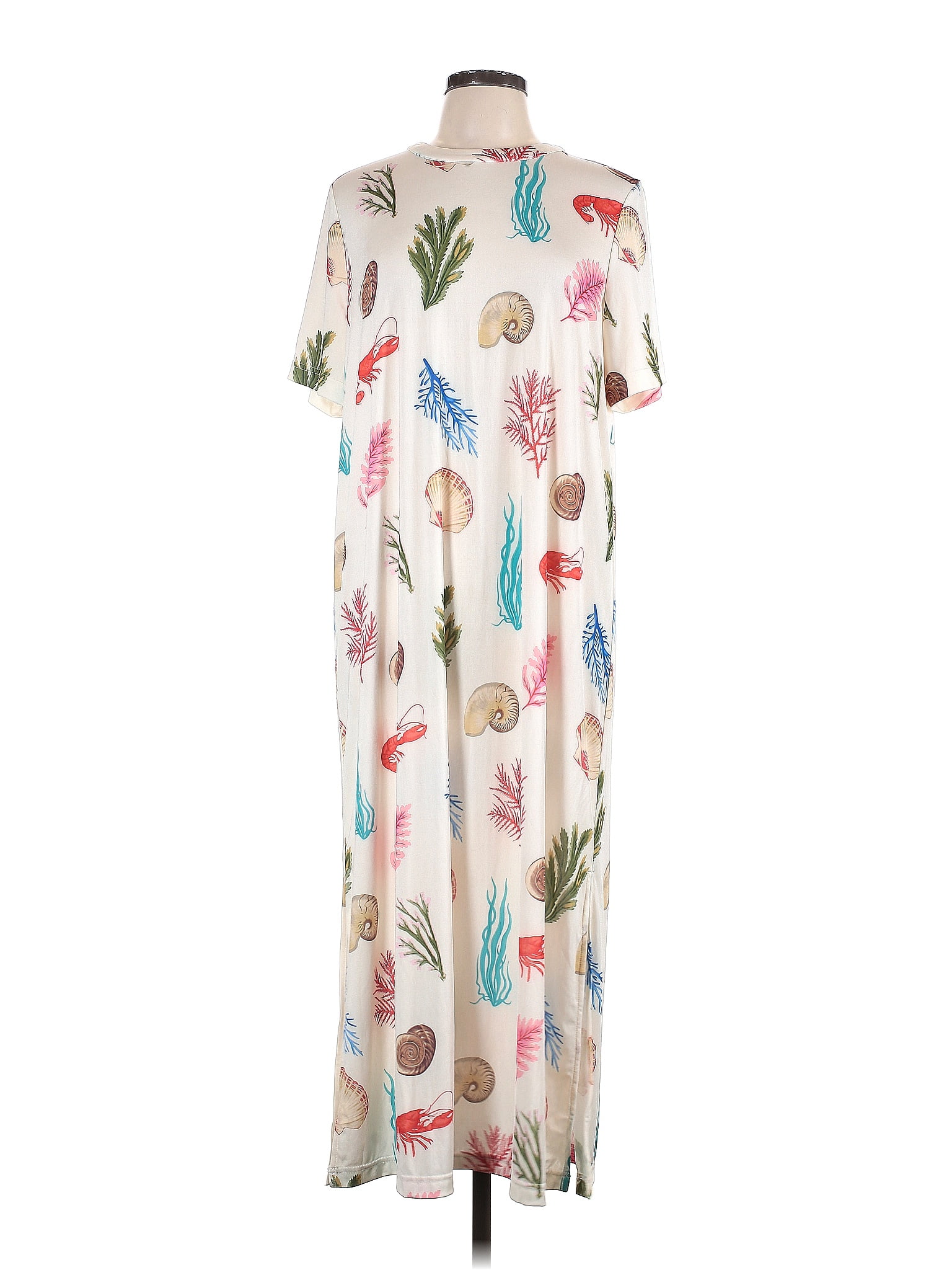 Tuckernuck Print Ivory Casual Dress Size L - 71% off | ThredUp