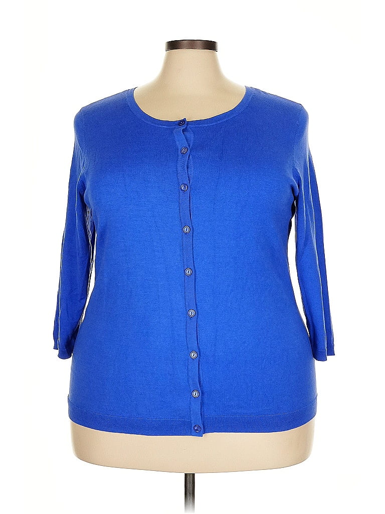 Talbots Blue Cardigan Size 2X (Plus) - 71% off | ThredUp