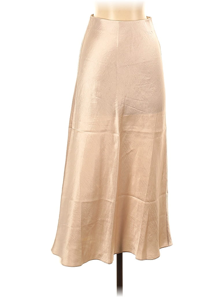 Babaton 100% Acetate Metallic Tan Formal Skirt Size 4 - 68% off | ThredUp