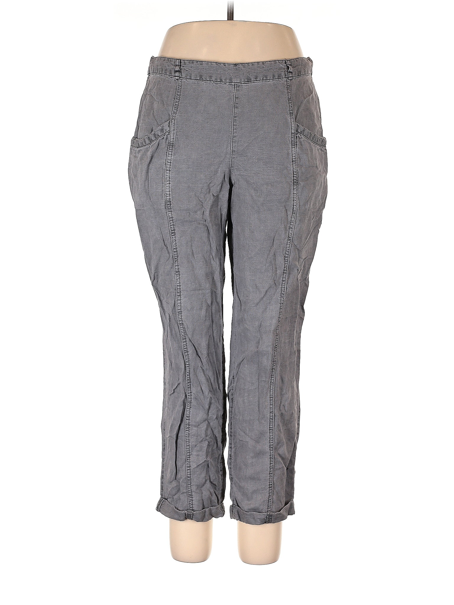 C&C California Chevron-herringbone Gray Linen Pants Size L - 72% off ...