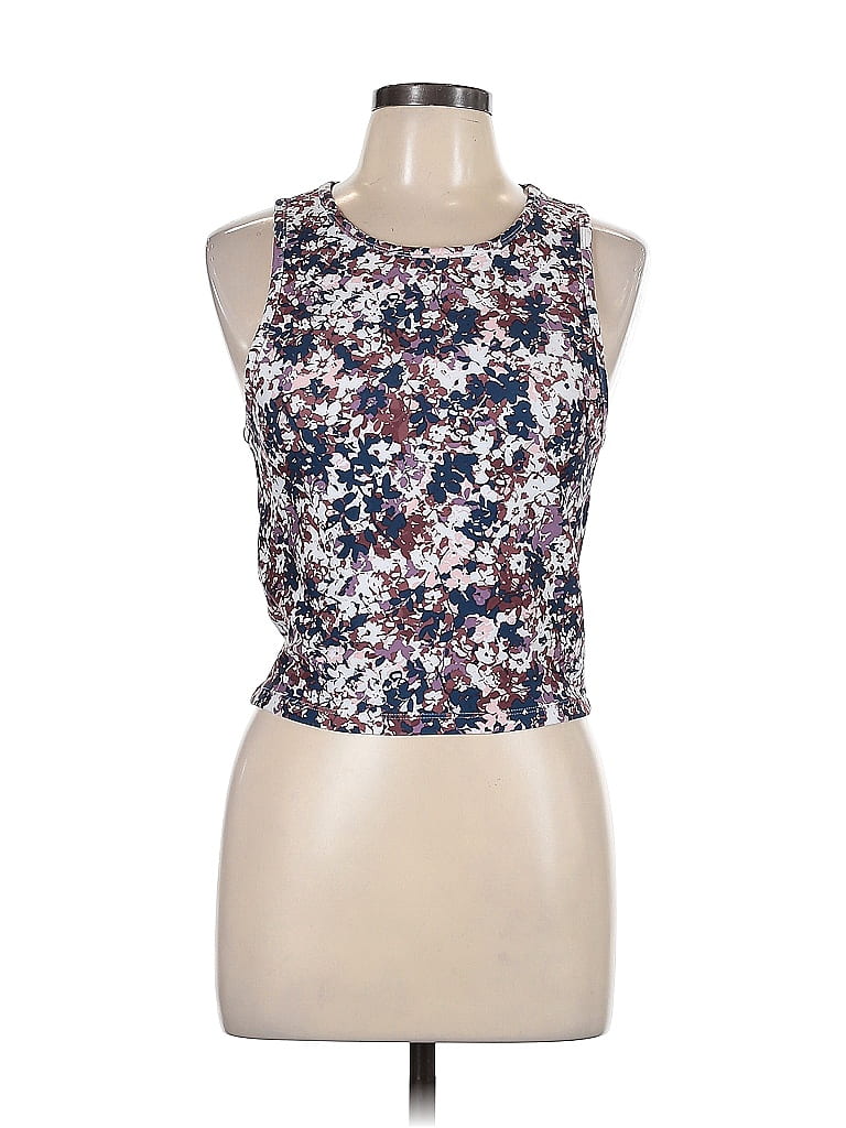 Balance Collection Floral Ivory Tank Top Size L - 71% off | ThredUp