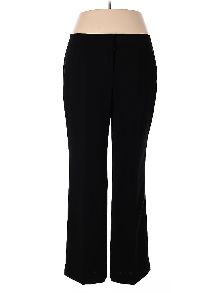 Tahari 100% Polyester Solid Black Dress Pants Size 16 - 76% off | ThredUp