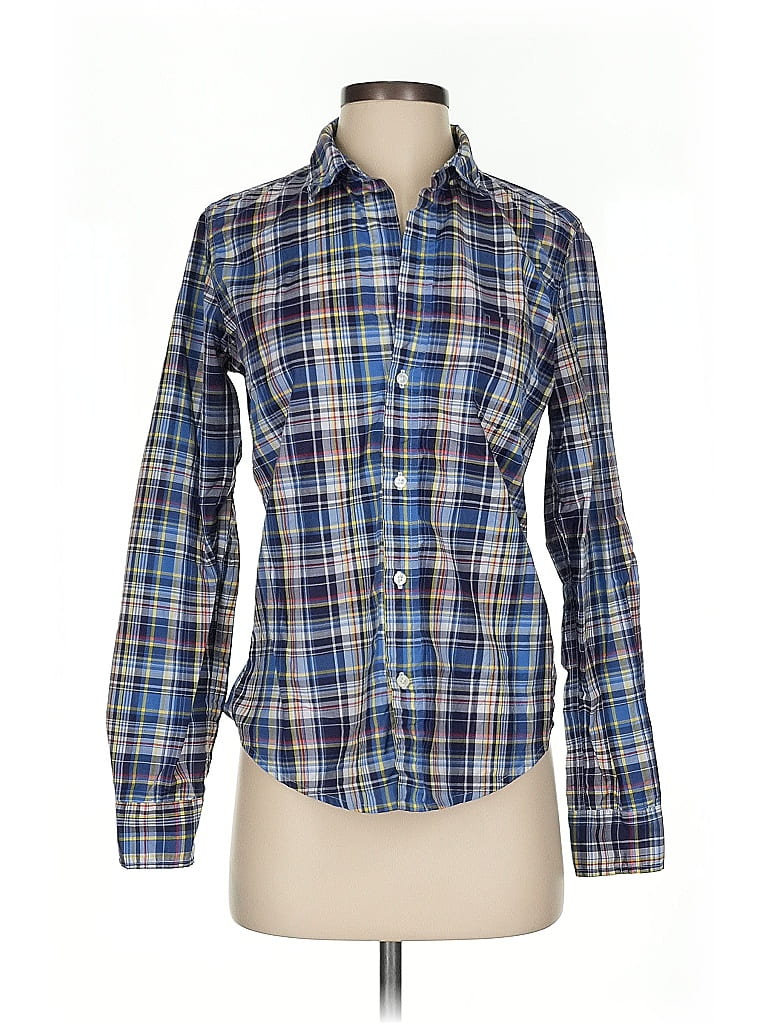 Frank & Eileen 100% Cotton Plaid Blue Long Sleeve Button-Down Shirt Size S - 78% off | ThredUp