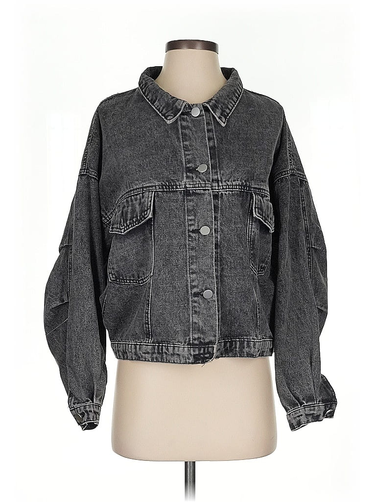 Andree by UNIT Gray Denim Jacket Size S - 61% off | ThredUp