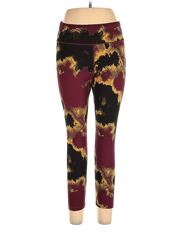 JoyLab Tie-dye Burgundy Active Pants Size L - 33% off | ThredUp