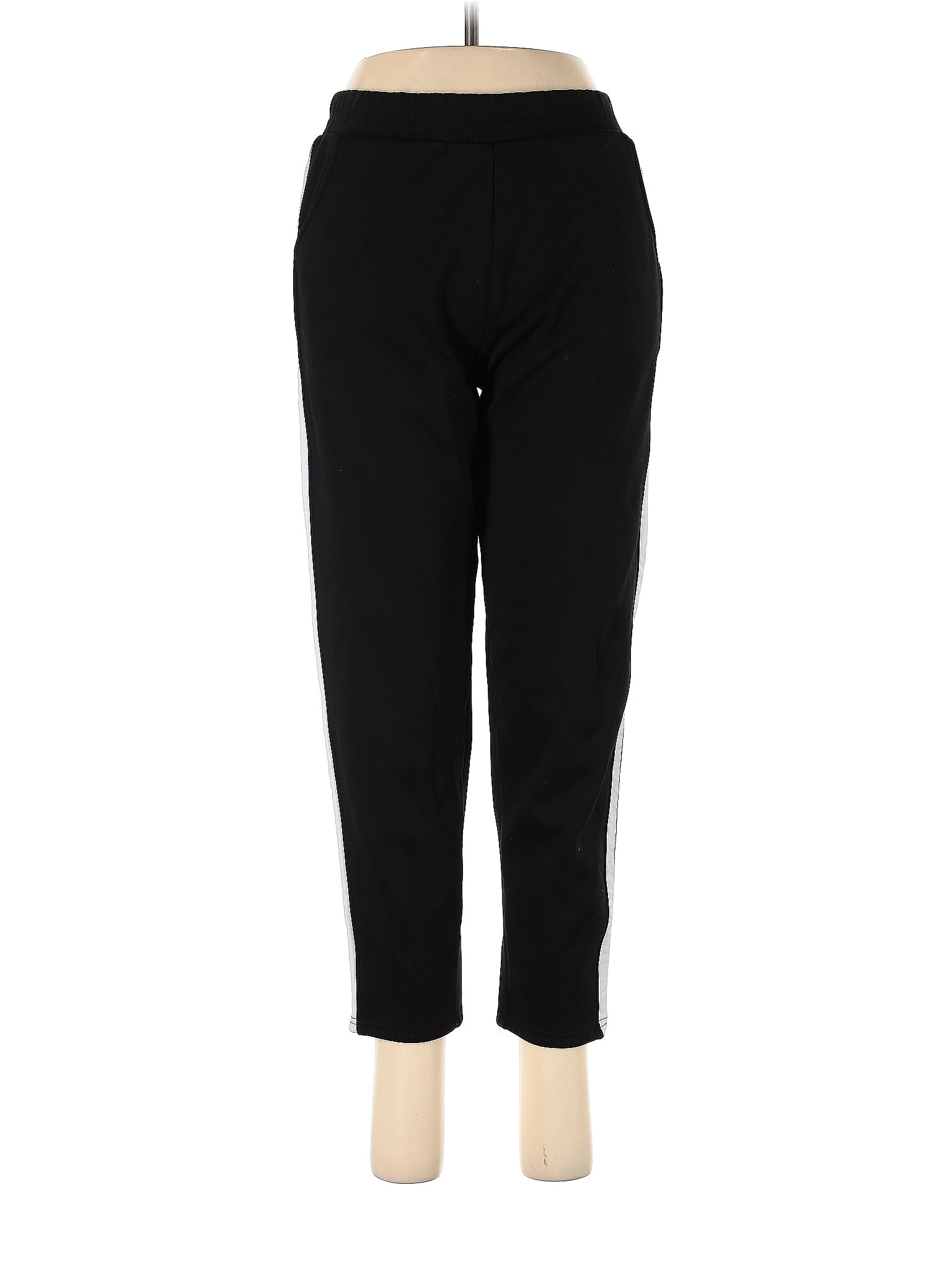 Assorted Brands Solid Black Track Pants Size L - 57% off | ThredUp