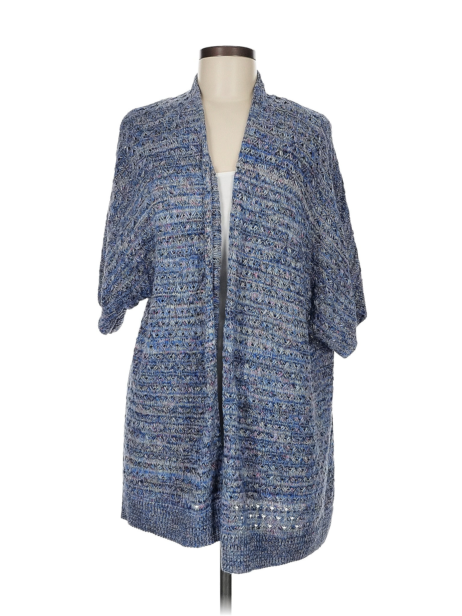 Evolution by Cyrus Blue Cardigan Size M - 75% off | ThredUp