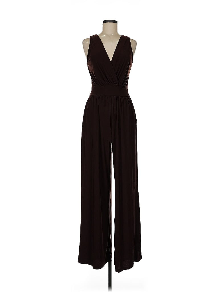 Korye Solid Brown Jumpsuit Size M - 64% off | ThredUp
