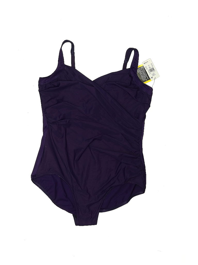 Miraclesuit Solid Purple One Piece Swimsuit Size 22W (Plus) - 60% off ...