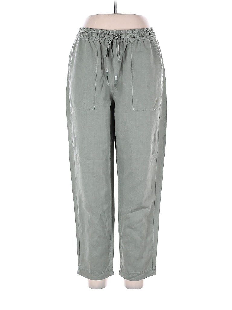 J.Crew Gray Green Linen Pants Size M - 75% off | ThredUp