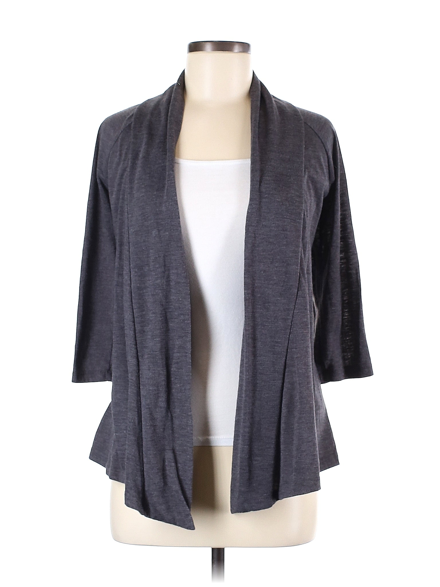 AB Studio 100% Rayon Gray Cardigan Size M - 37% off | ThredUp