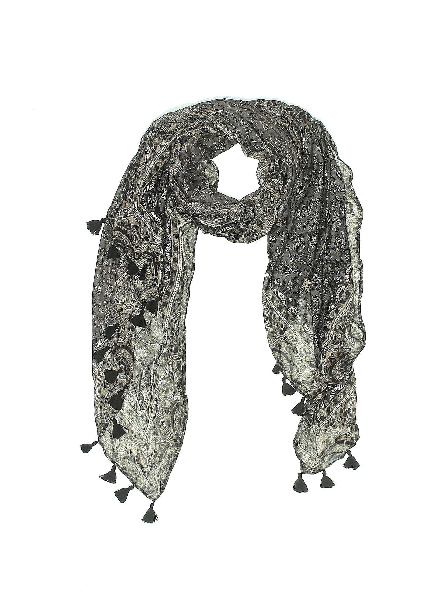 Isaac Mizrahi LIVE! 100% Rayon Gray Scarf One Size - 62% off | ThredUp