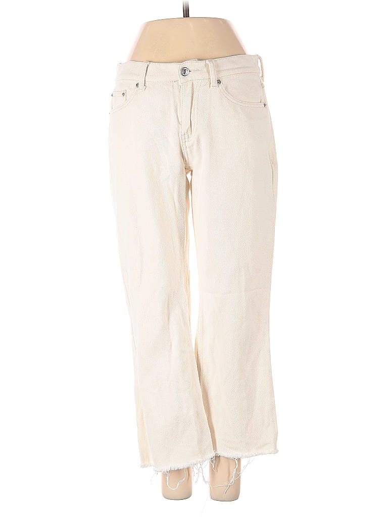 Edikted 100% Cotton Ivory Jeans Size S - 71% off | ThredUp