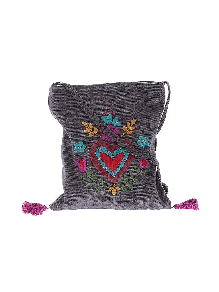 Natural Life Hearts Gray Crossbody Bag One Size - 55% off | ThredUp
