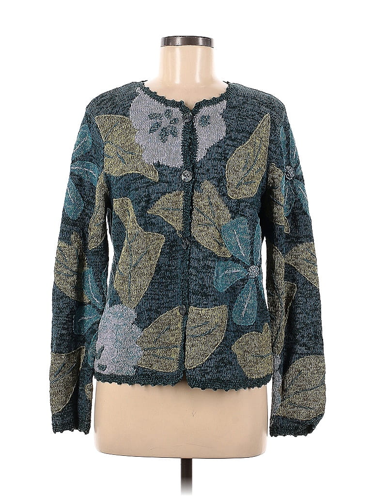 Sigrid Olsen Teal Cardigan Size M - 79% off | ThredUp
