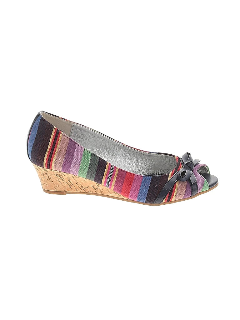 Kelly & Katie Color Block Purple Blue Wedges Size 7 - 59% off | ThredUp