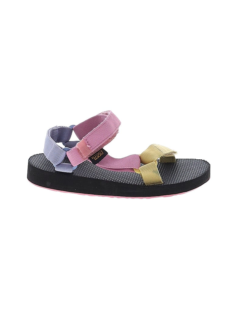Teva Color Block Purple Yellow Sandals Size 1 - 63% off | ThredUp