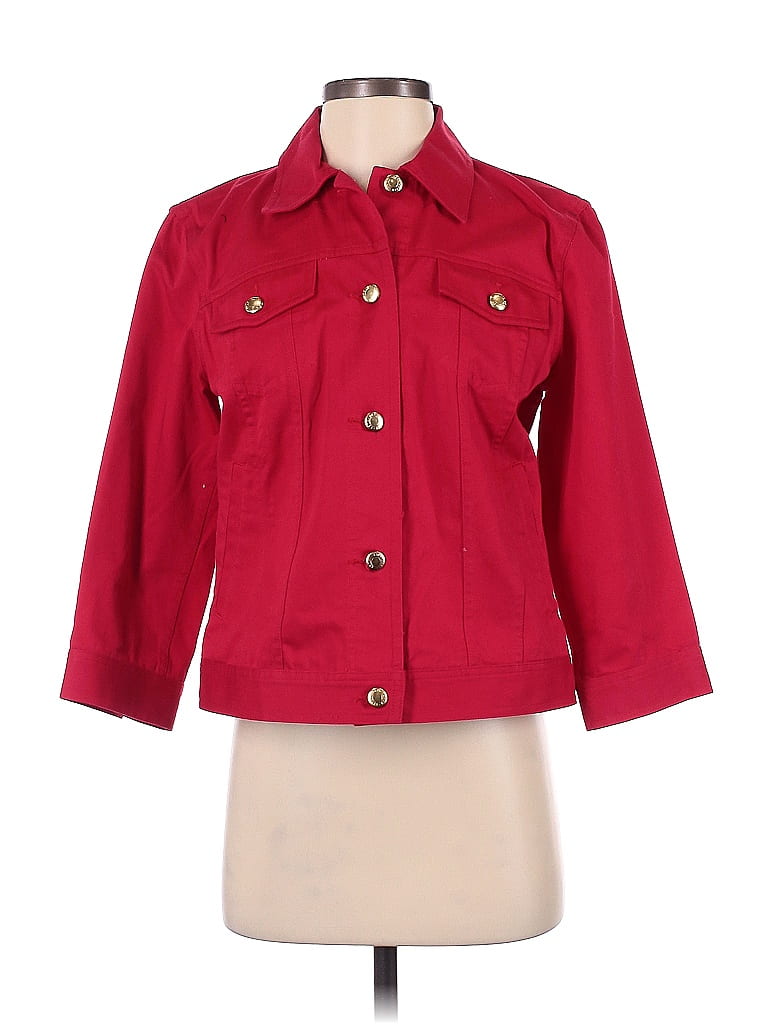 Chaps 100% Cotton Red Jacket Size S - 59% off | ThredUp