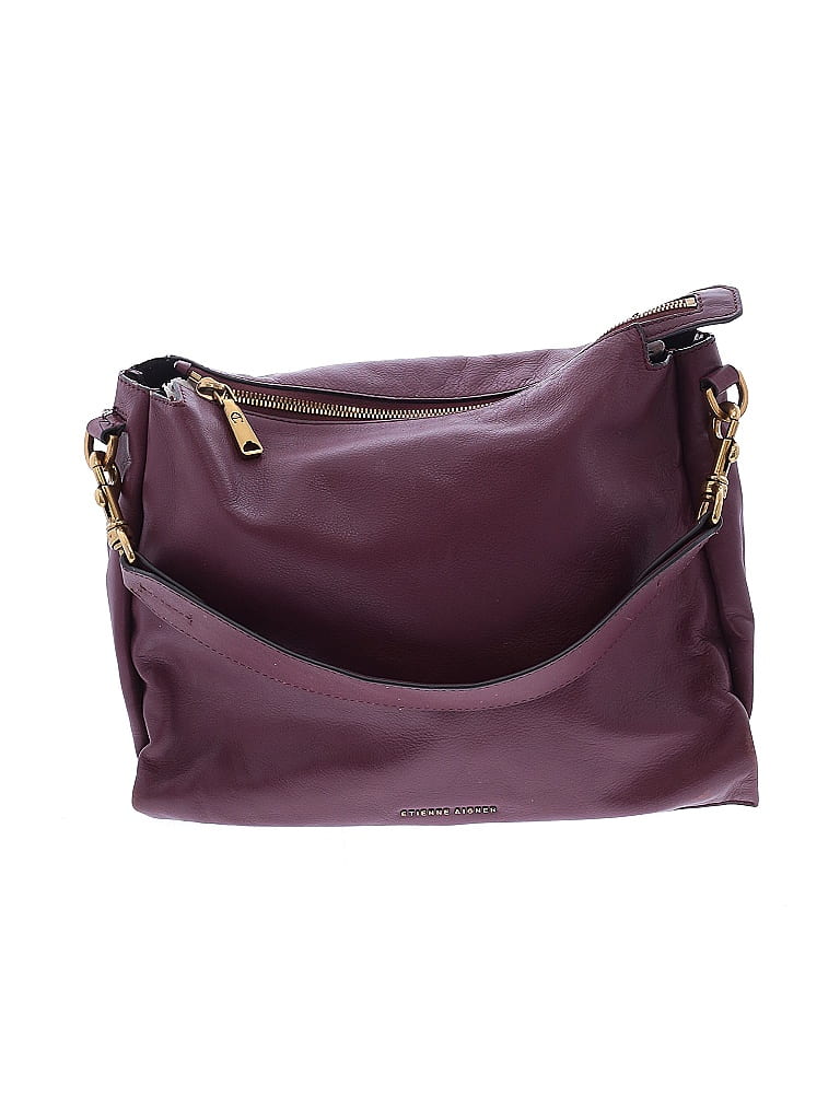 Etienne Aigner 100% Leather Burgundy Leather Shoulder Bag One Size - 78 ...
