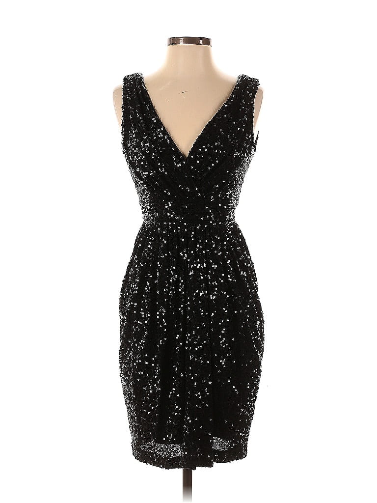 Badgley Mischka 100% Nylon Stars Black Manhattan Socialite Dress Size 2 ...