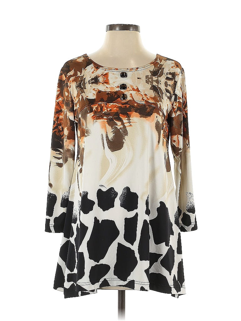 Max & Rina Ivory 3/4 Sleeve Blouse Size S - 81% off | ThredUp