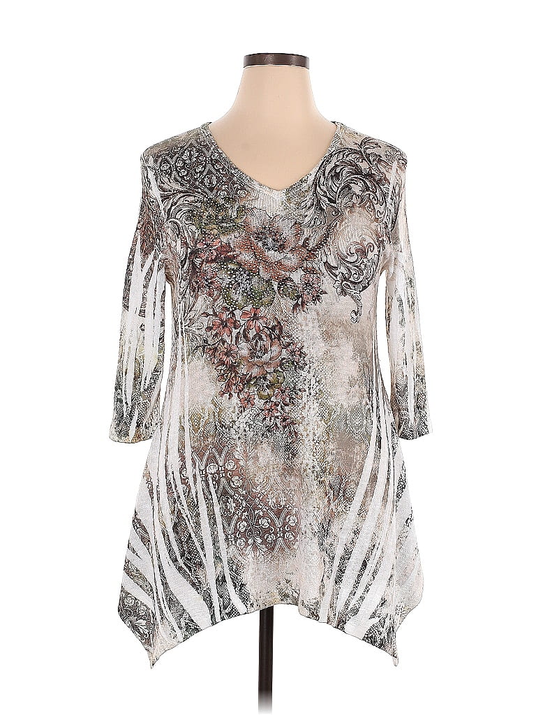 Assorted Brands Silver Long Sleeve Top Size XL - 48% off | ThredUp
