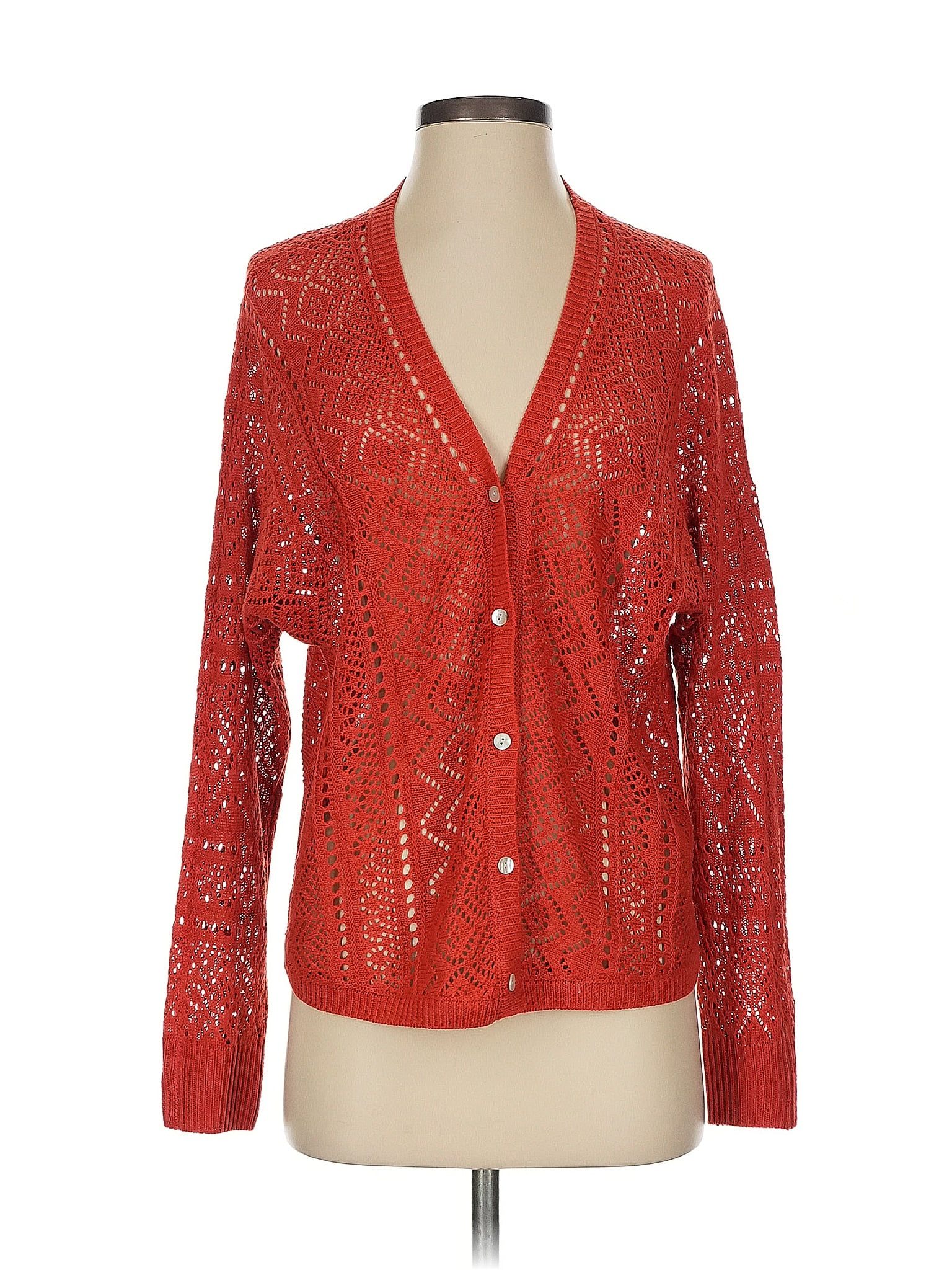 Cyrus 100% Acrylic Red Cardigan Size S - 62% off | ThredUp