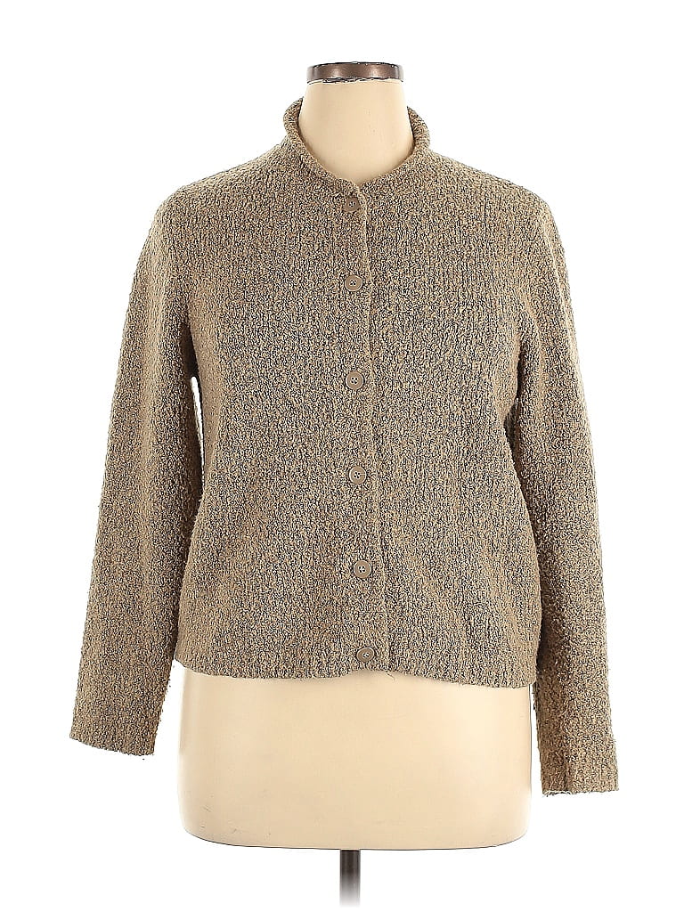 Croft & Barrow Tweed Tan Cardigan Size XL - 60% off | ThredUp