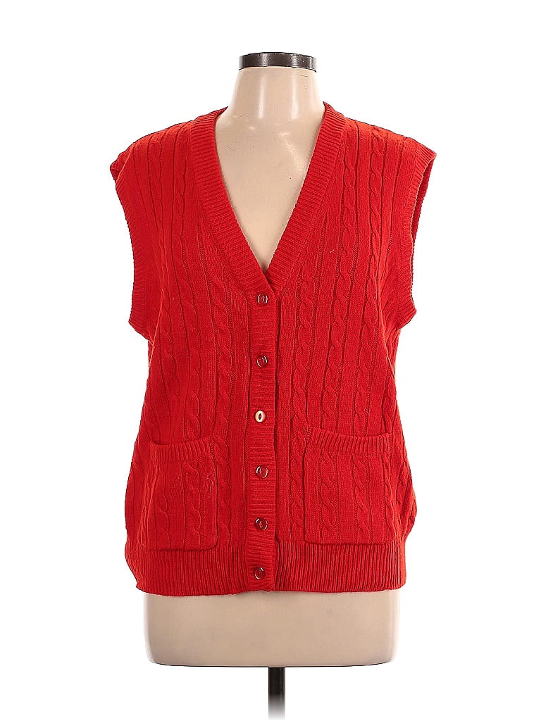 Assorted Brands 100% Acrylic Red Sweater Vest Size 40 (IT) - 54% off ...