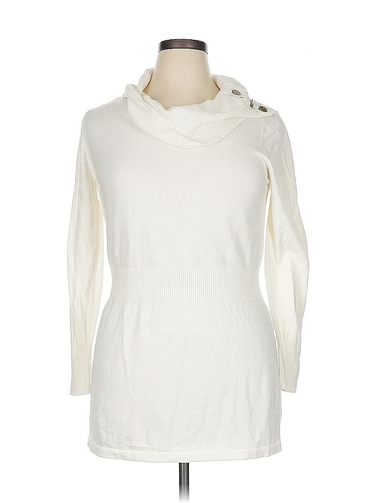 Miss Tina by Tina Knowles Ivory Cardigan Size XL - 53% off | ThredUp