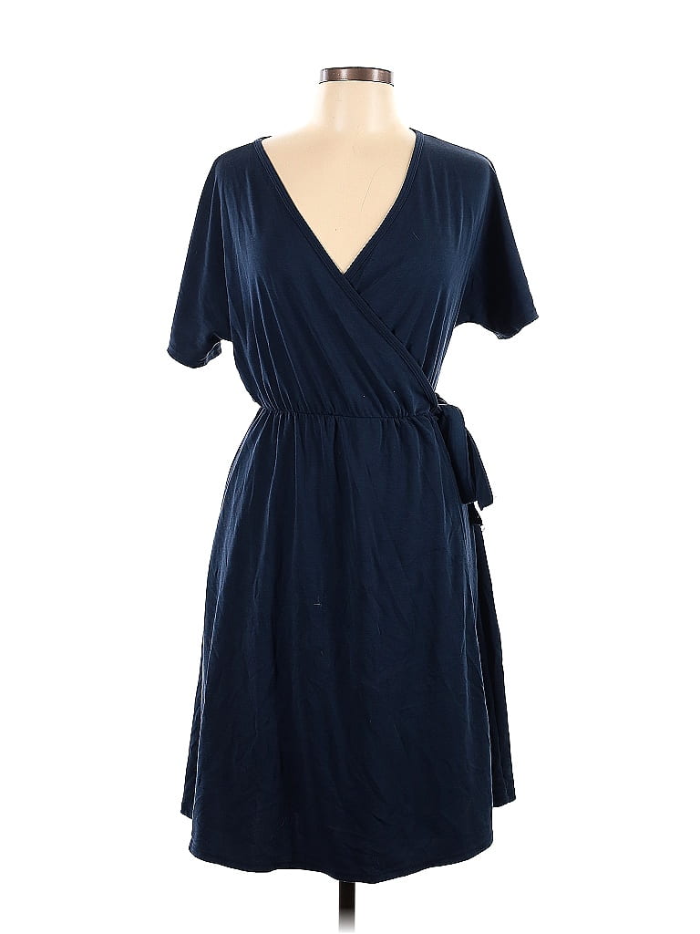 Agnes And Dora Solid Blue Casual Dress Size L 70 Off Thredup