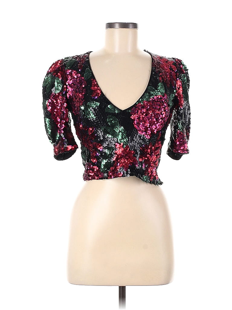 Saylor Black Red Stacy Top Size S - 77% off | ThredUp