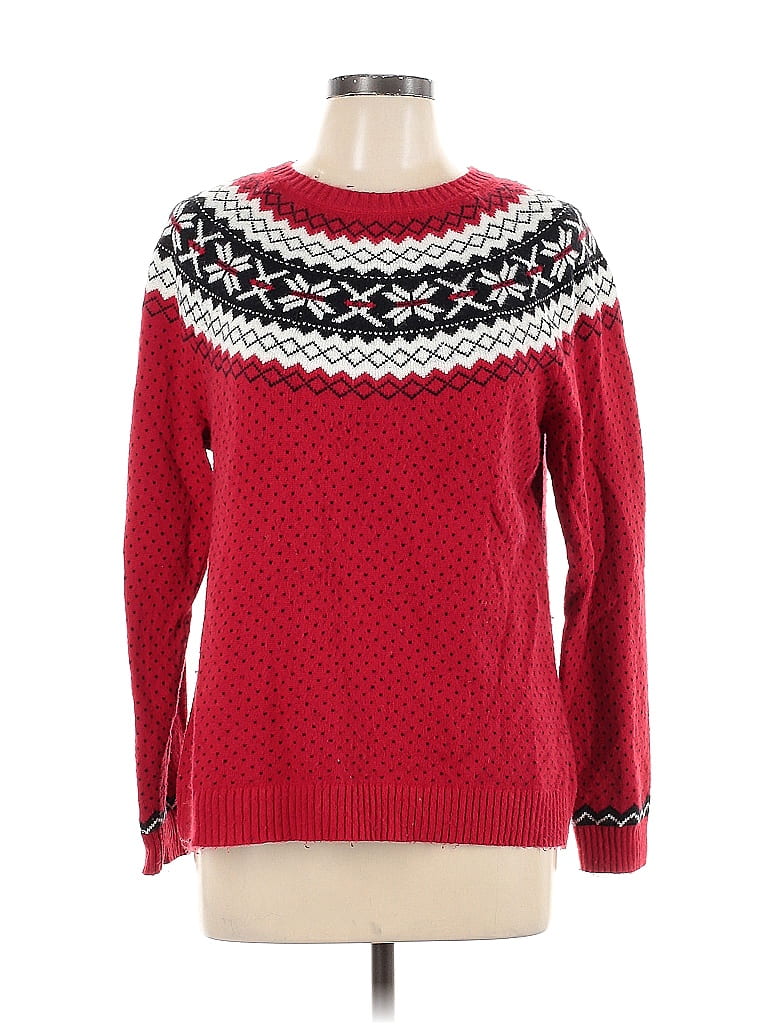 Talbots Argyle Red Pullover Sweater Size L - 75% off | ThredUp