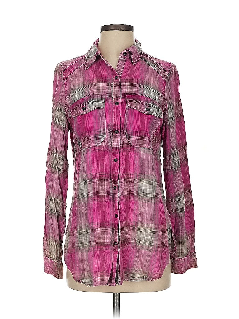 Maurices Plaid Pink Long Sleeve Button-Down Shirt Size S - 41% off | ThredUp