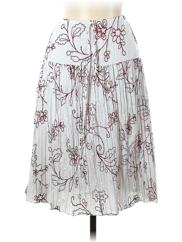 JKLA Graphic White Casual Skirt Size L - 45% off | ThredUp