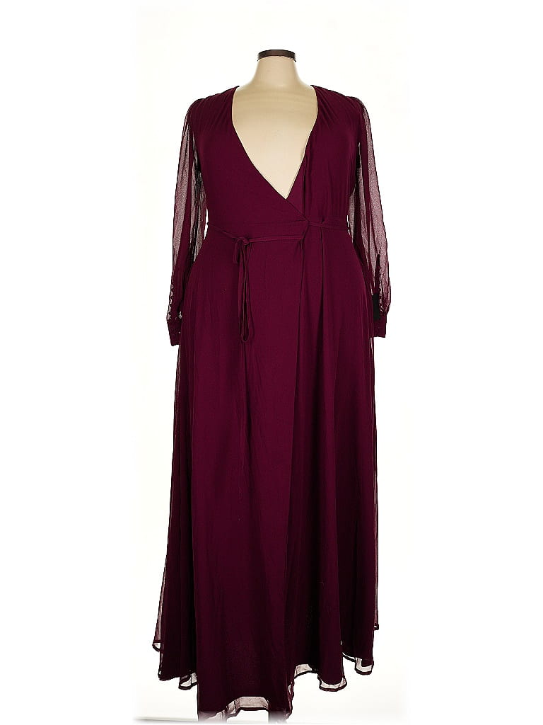 Lulus 100% Polyester Burgundy Cocktail Dress Size 2X (Plus) - 57% off ...
