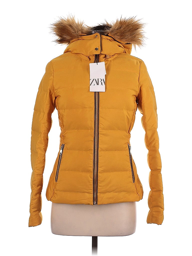 Zara 100% Polyester Yellow Snow Jacket Size M - 38% off | ThredUp