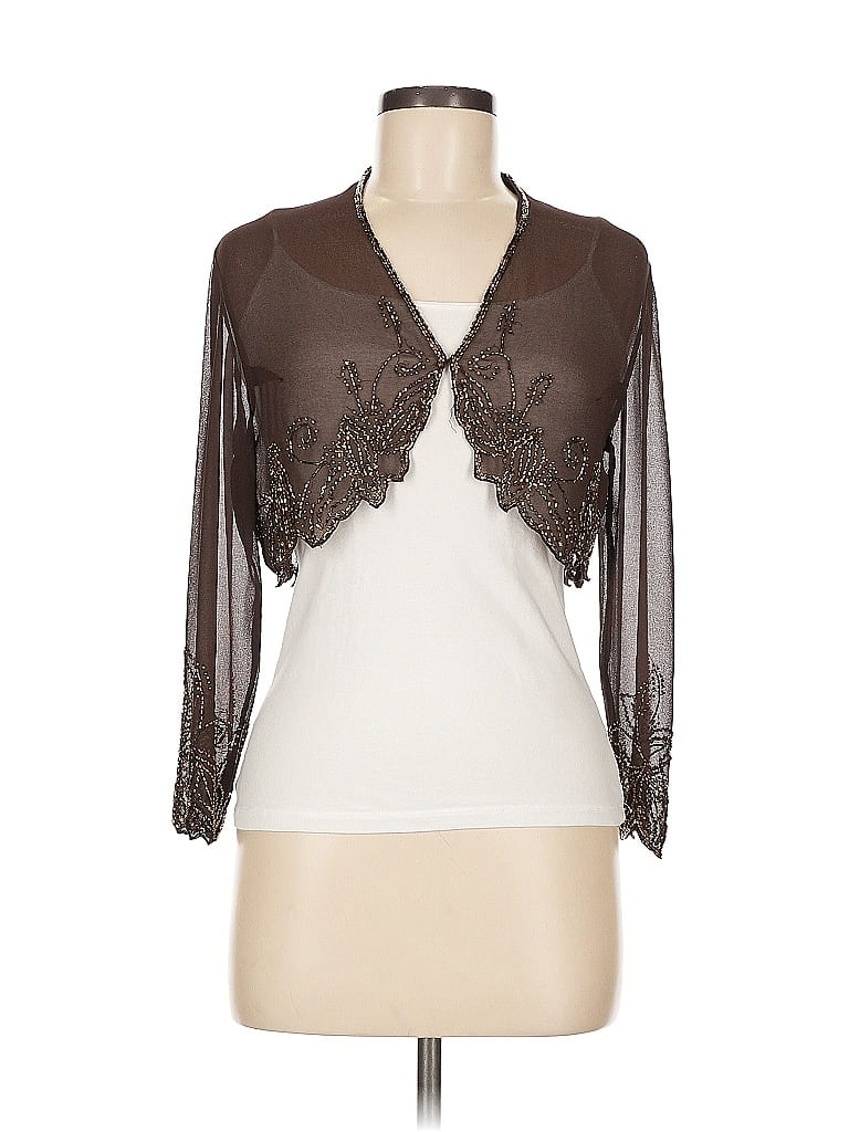 Jkara 100% Polyester Brown Shrug Size 6 - 82% off | ThredUp