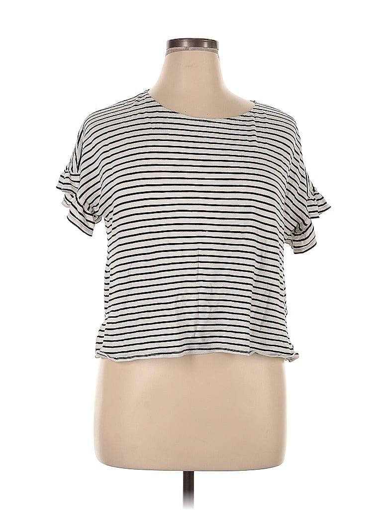 Max Studio Ivory Short Sleeve Top Size 1X (Plus) - 67% off | ThredUp