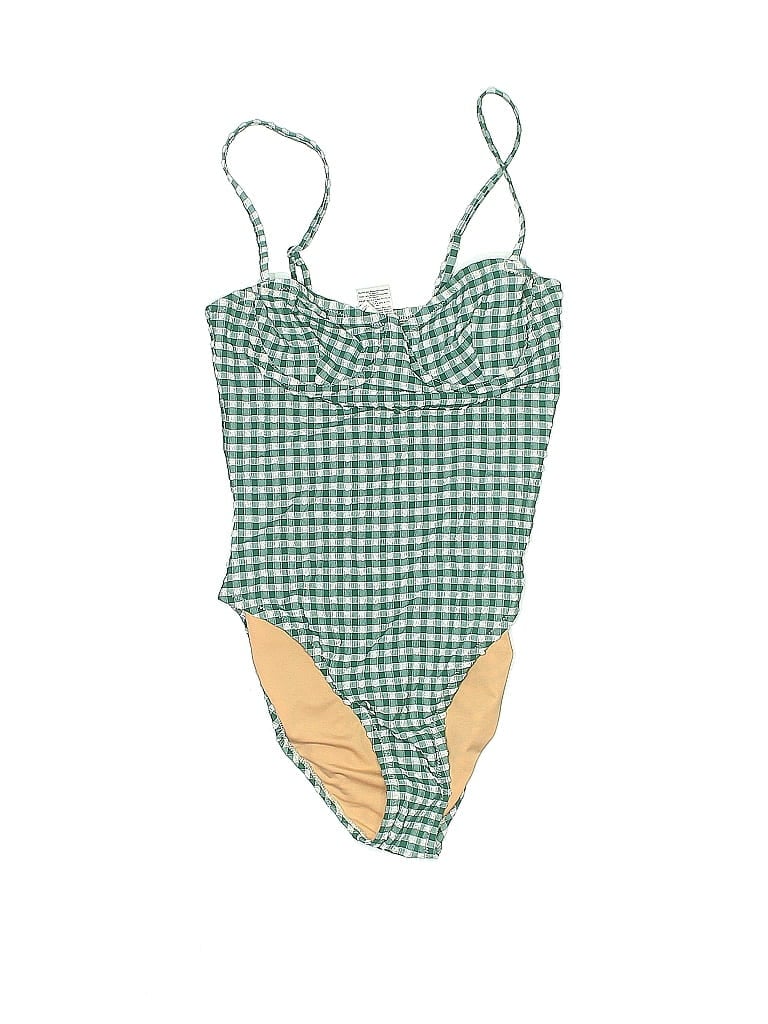 J.Crew Checkered-gingham Green One Piece Swimsuit Size 4 - 71% off ...