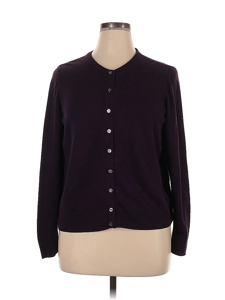 Croft & Barrow Purple Cardigan Size XL - 55% off | ThredUp