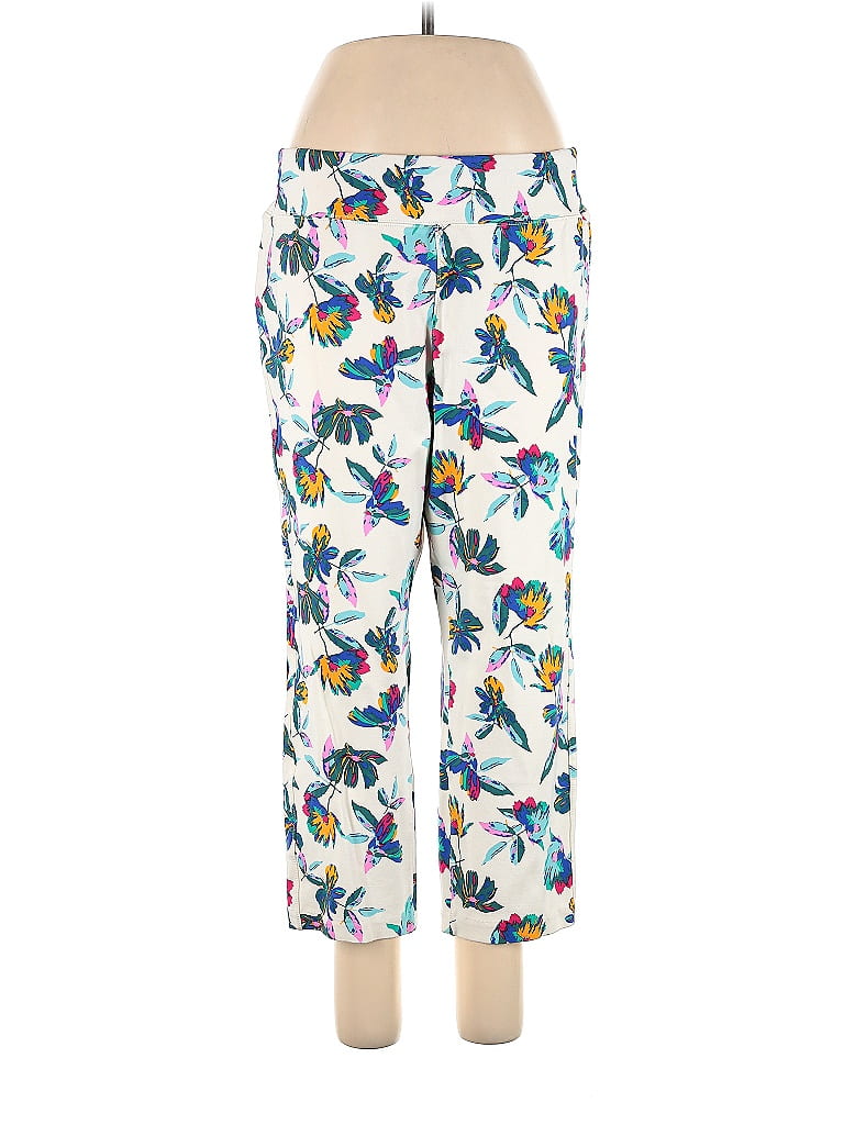 Soft Surroundings Print White Casual Pants Size L - 71% off | ThredUp