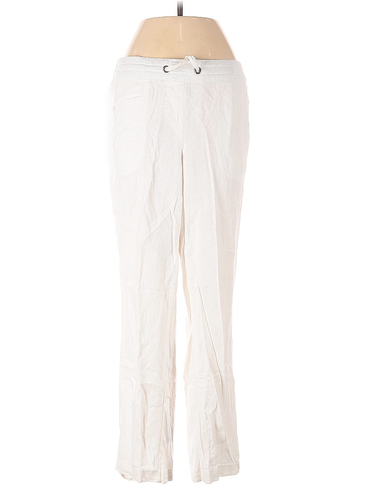 Per Se White Linen Pants Size S - 69% off | ThredUp